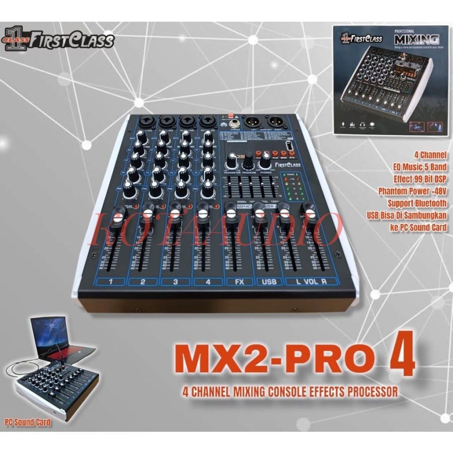 Jual MIXER AUDIO FIRSTCLASS MX2 PRO4 / MX2PRO4 FIRST CLASS MX 2 PRO 4 ...