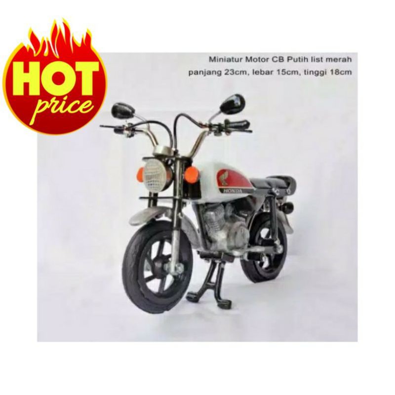 Jual DIECAST SEPEDA MOTOR HONDA CB PUTIH - MINIATUR SEPEDA MOTOR HONDA ...
