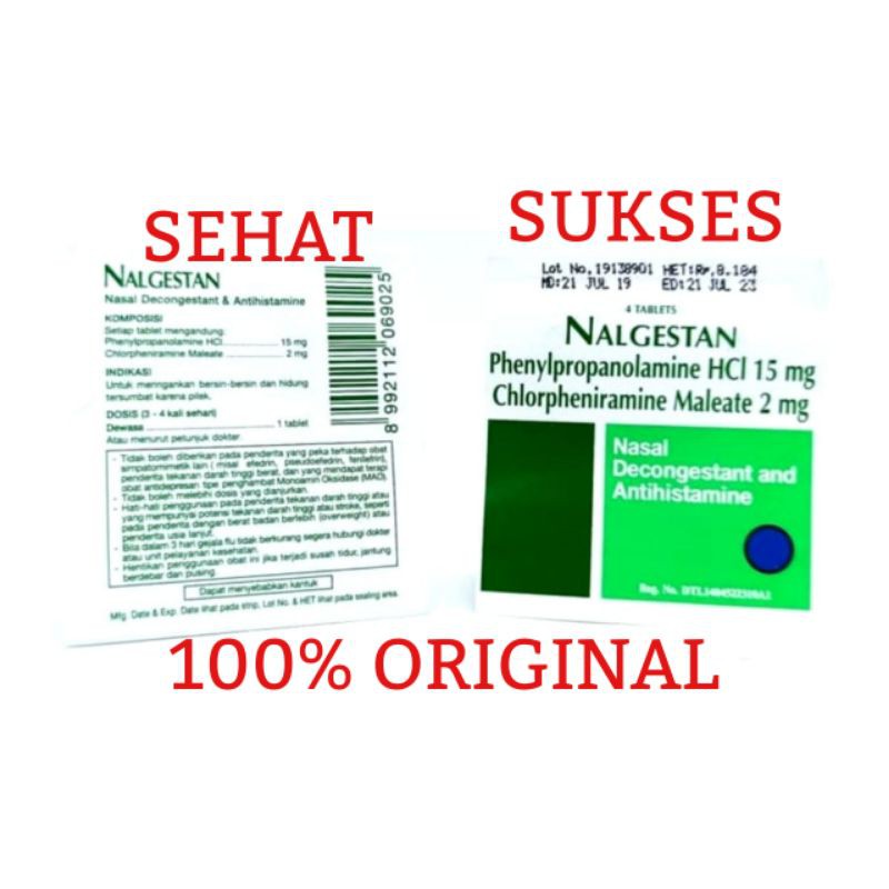 Jual NALGESTAN - OBAT HIDUNG TERSUMBAT, FLU, DEMAM | Shopee Indonesia