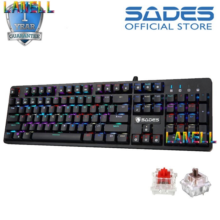 Jual Keybord Mechanical Fullsize Sades Phoenix Keyboard Mouse Gaming ...