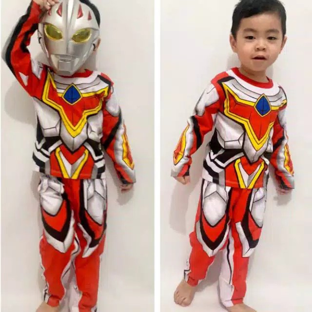 Jual Kostum Superhero Ultraman Putih Usia 2-10 Tahun Free Topeng/ Set ...