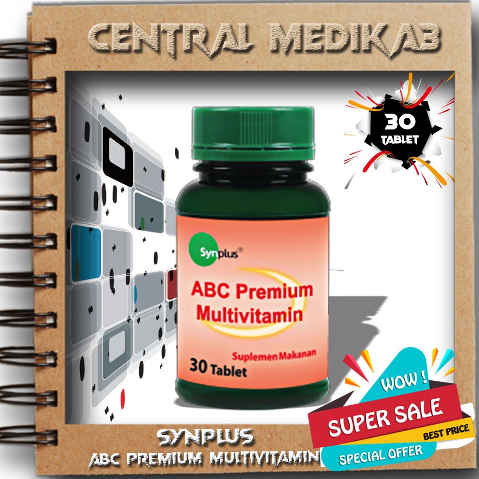 Jual SYNPLUS ABC PREMIUM MULTIVITAMIN ISI 30 Tablet VITAMIN (USA ...