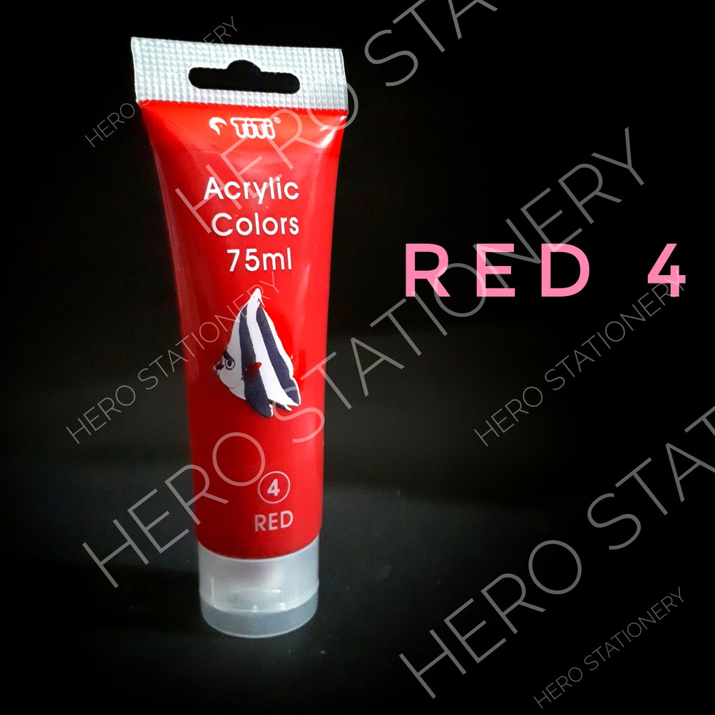 Jual Cat acrylic akrilik joyko titi tube 75 ml warna merah red 4 ...