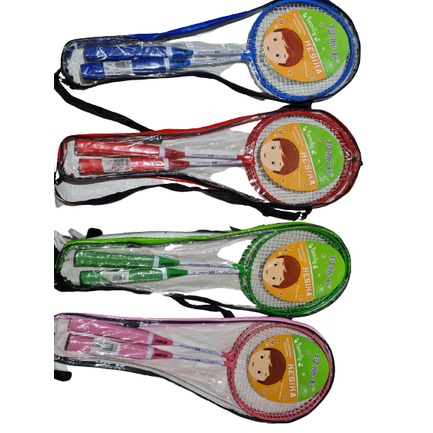 Jual RAKET BULU TANGKIS / RAKET BADMINTON ANAK ISI 2 PENDEK FREE TAS ...
