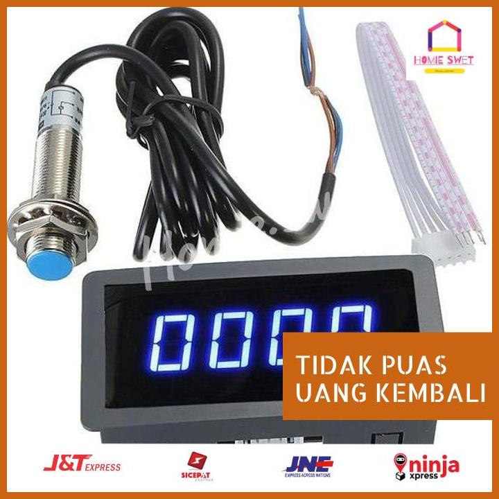 Jual BLUE LED RPM TACHOMETER SPEED METER + HALL PROXIMITY SENSOR NPN ...