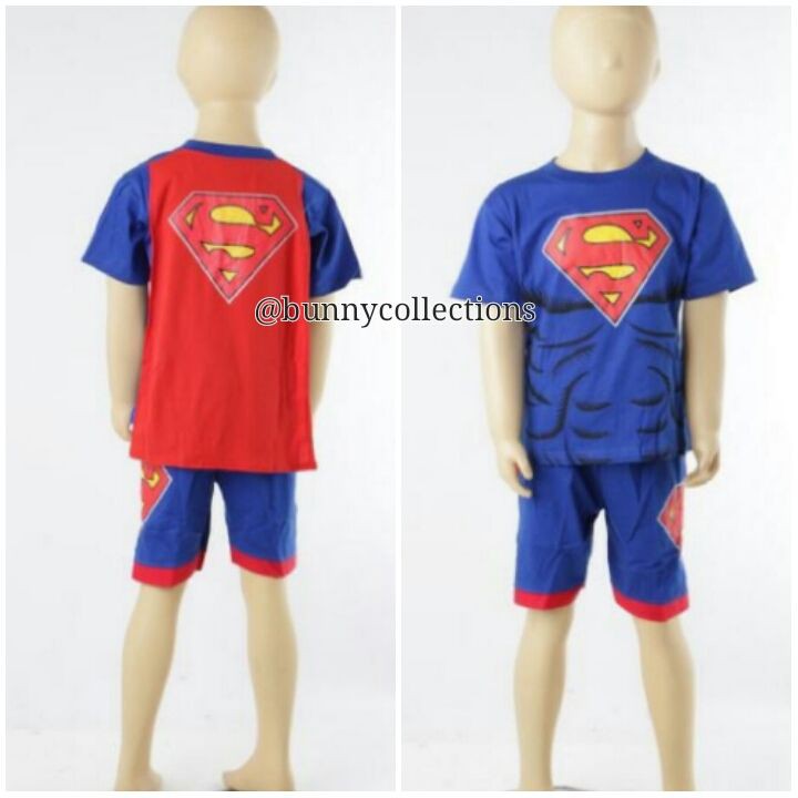 Jual STELAN /KOSTUM SUPERMAN ANAK - BAJU SUPERMAN MURAH 100%KATUN ...