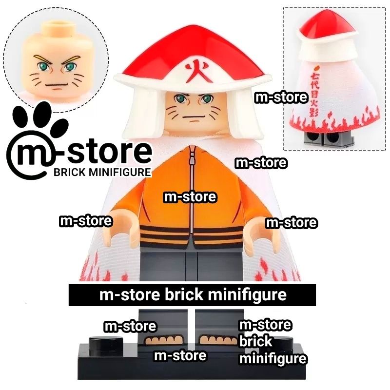 Jual brick naruto hokage 7 naruto uzumaki mini toy figure | Shopee ...