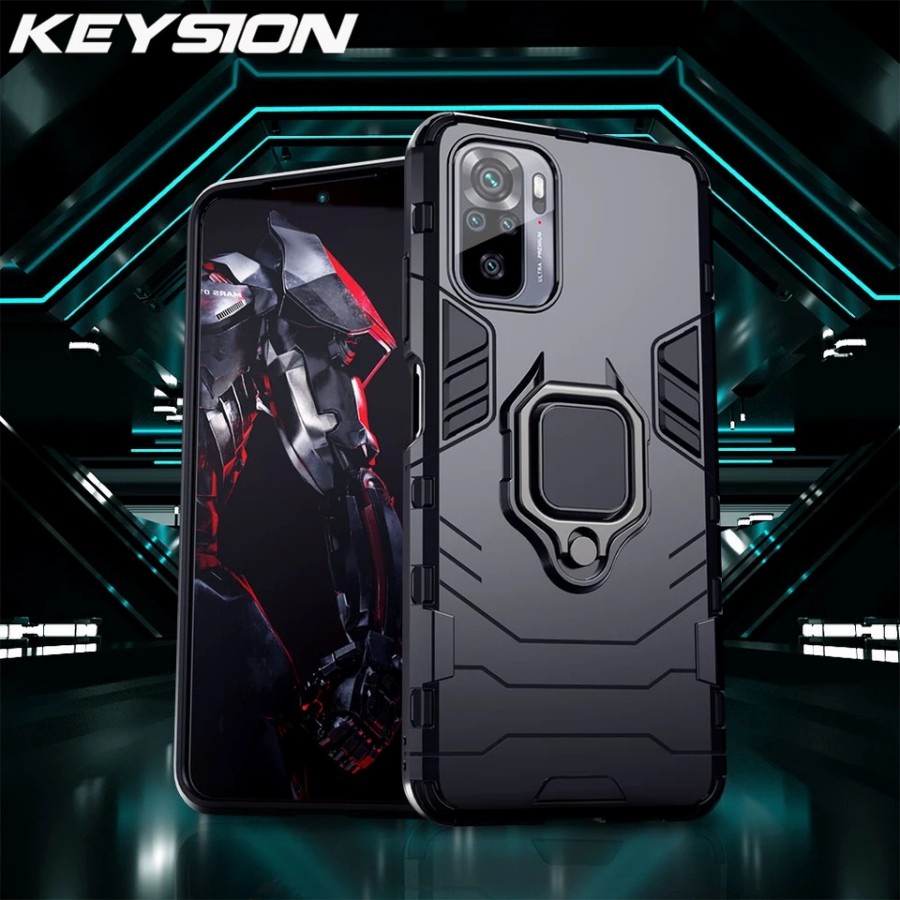 Jual XIAOMI REDMI NOTE 10 10s CASE ARMOR ROBOT IRING STANDING CASE ...