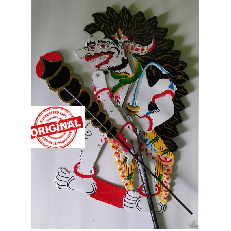 Jual wayang kulit Kertas BUTO AMRAL putih 75 cm Braholosewu malihan ...