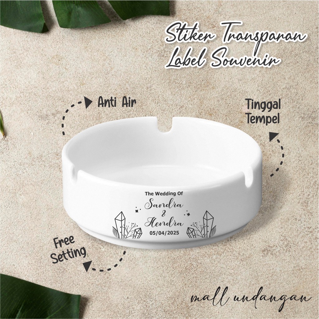 Jual STICKER NAMA SOUVENIR TRANSPARAN - STIKER SOUVENIR WATERPROOF SERI ...