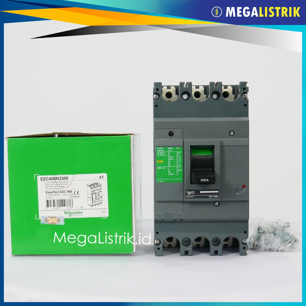 Jual SCHNEIDER MCCB 3P 300A / NFB / EZC EASYPACT BREAKER EZC400N3300N ...