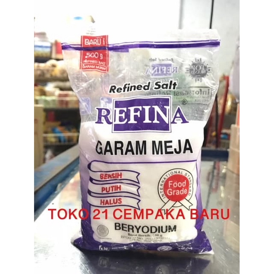 Jual Garam REFINA 500 gram | Garam Meja Dapur Salt Putih Halus ...
