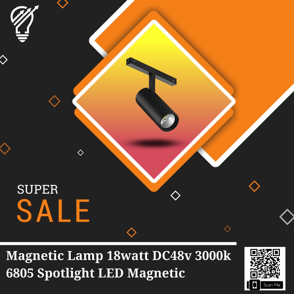 Jual Magnetic Lamp 18watt DC48v 3000k 6805 Spotlight LED Magnetic ...