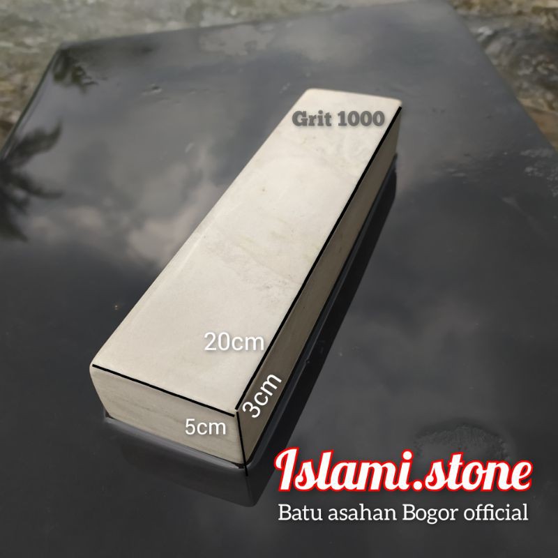 Jual Batu asah asli alam grit 1000 medium dimensi 20x5x3cm. Batu asahan ...