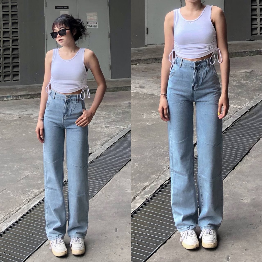 Jual Gianna Straight Jeans (NO RESTOCK) | Shopee Indonesia