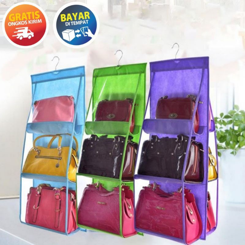 Jual Rak Penyimpanan Tas Rak Gantung Penyimpanan Sepatu/Tas | Shopee ...