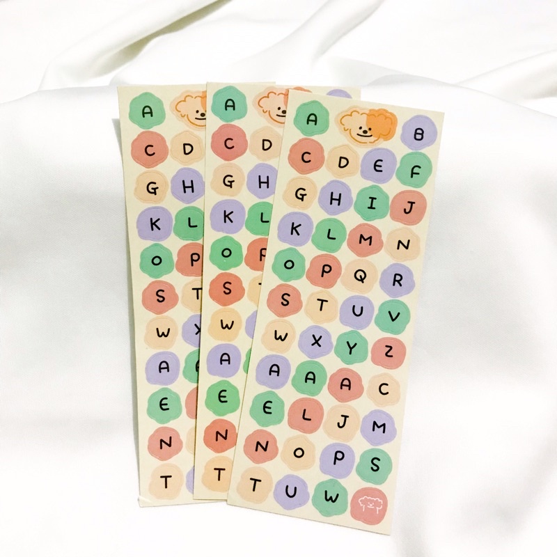 Jual Sticker Alphabet Sticker Deco Huruf Sticker Dekorasi Journal ...