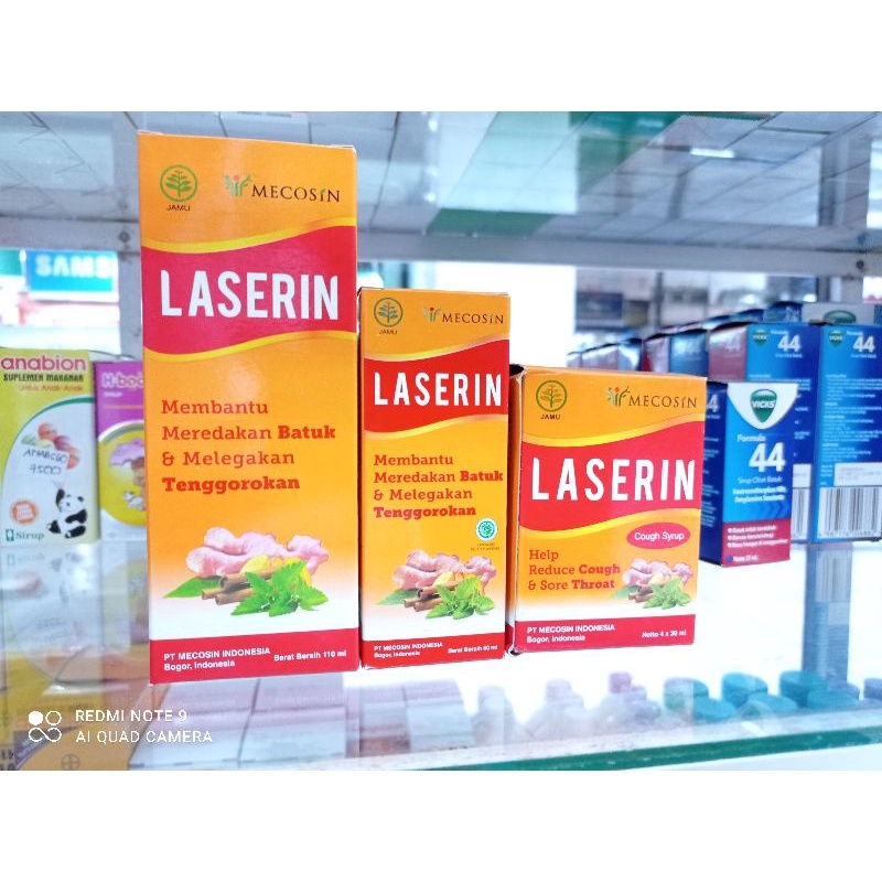 Jual Laserin syrup 110, 60, 30 ml / Membantu Meredakan Batuk ...