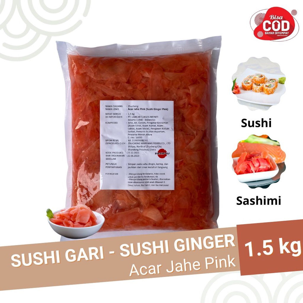 Jual Sushi Gari 1kg - Sushi Ginger Pink - Sushi Ginger Pink - Acar Jahe ...