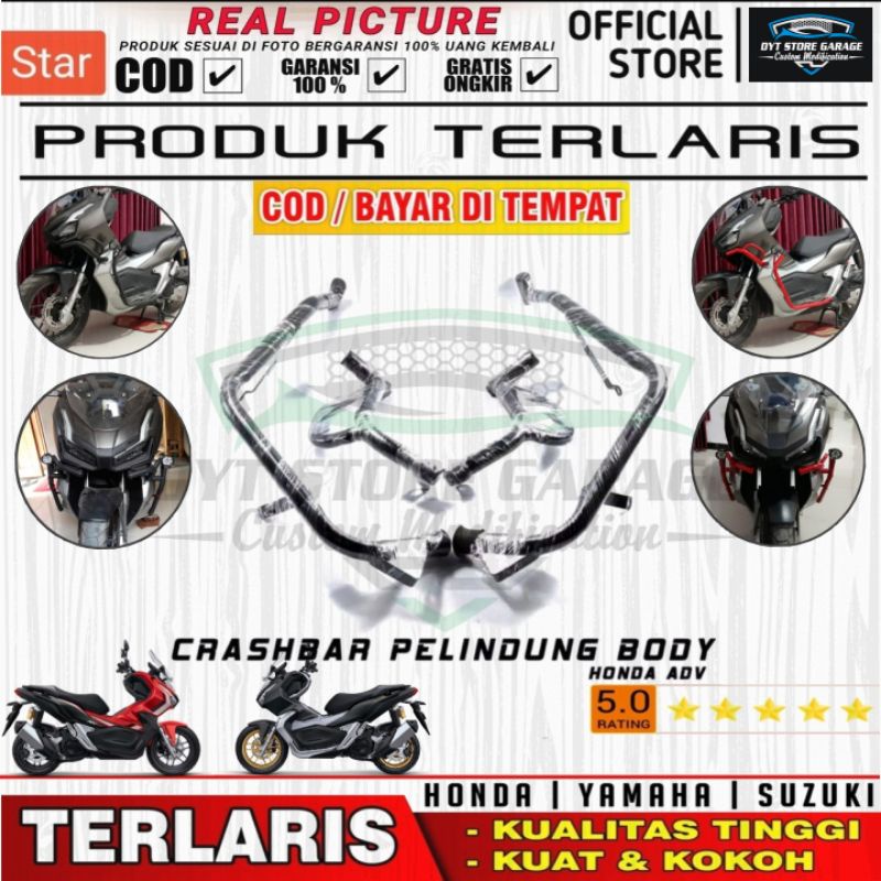 Jual Tubular Crashbar Honda Adv 150 | pelindung bodi honda Adv 150 ...