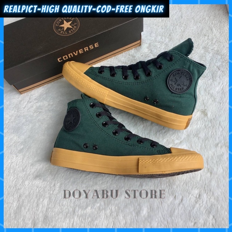 Jual Sepatu Converse All Star Tinggi CT Chuck Tailor High Hijau Army ...