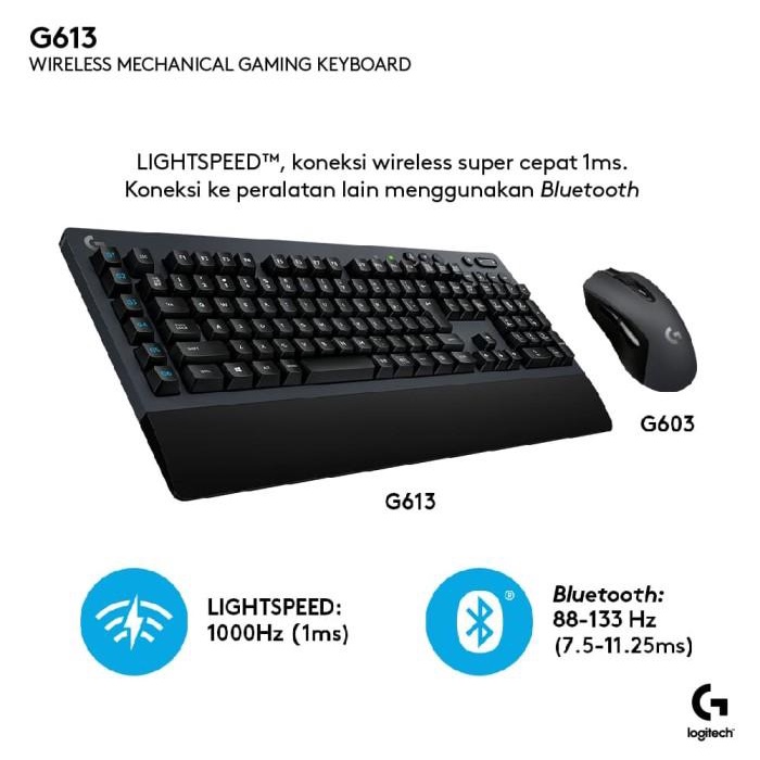 Jual Nay / Logitech G613 Keyboard Gaming Wireless Mechanical | Shopee Indonesia