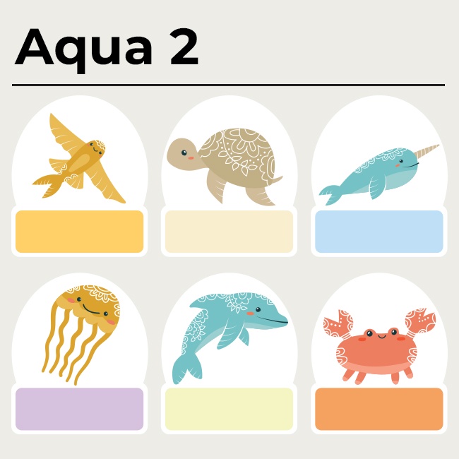 Jual Aqua 2 | Sticker & Sablon Label Nama | Shopee Indonesia