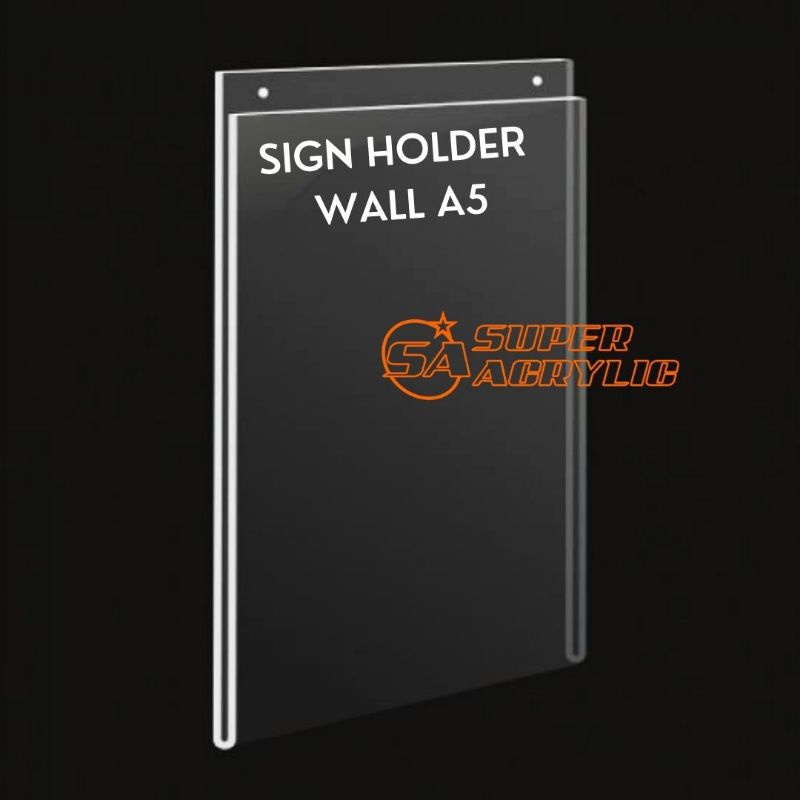Jual SIGN HOLDER WALL ACRYLIC A5 / Akrilik Tempat Poster / Akrilik ...