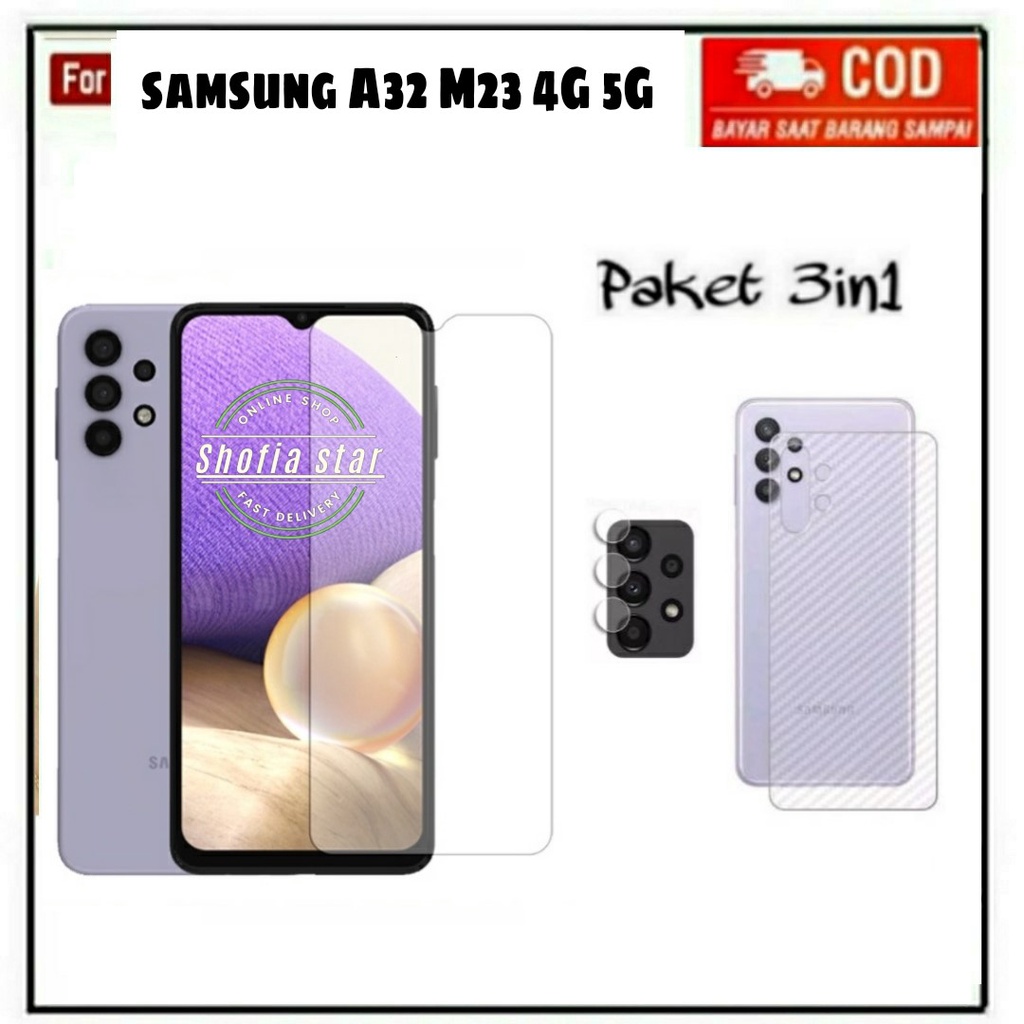 Jual 3IN1 TEMPERED GLASS BENING SAMSUNG A32 M32 4G 5G TG LAYAR ANTIGORES KACA FULL COVER ...