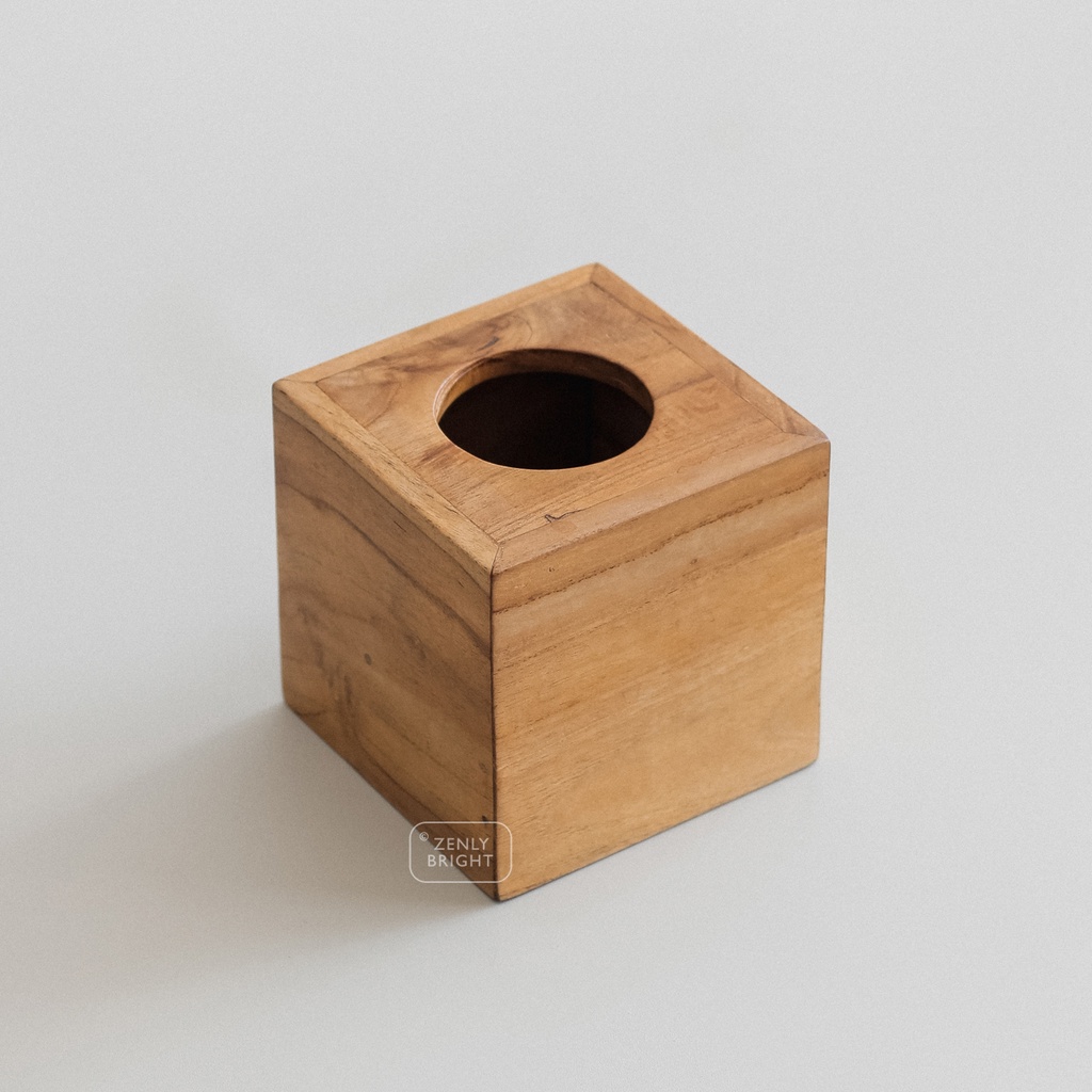 Jual Boxs Tisu Kayu Jati Model Persegi 13 cm x13cm x13cm | Tempat Tisu ...