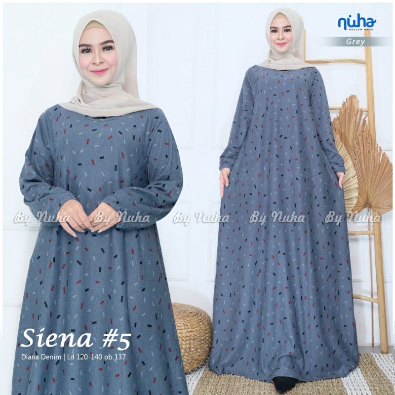 Jual Siena Jumbo Maxi Gamis Diana Denim Ld 120 + | Shopee Indonesia
