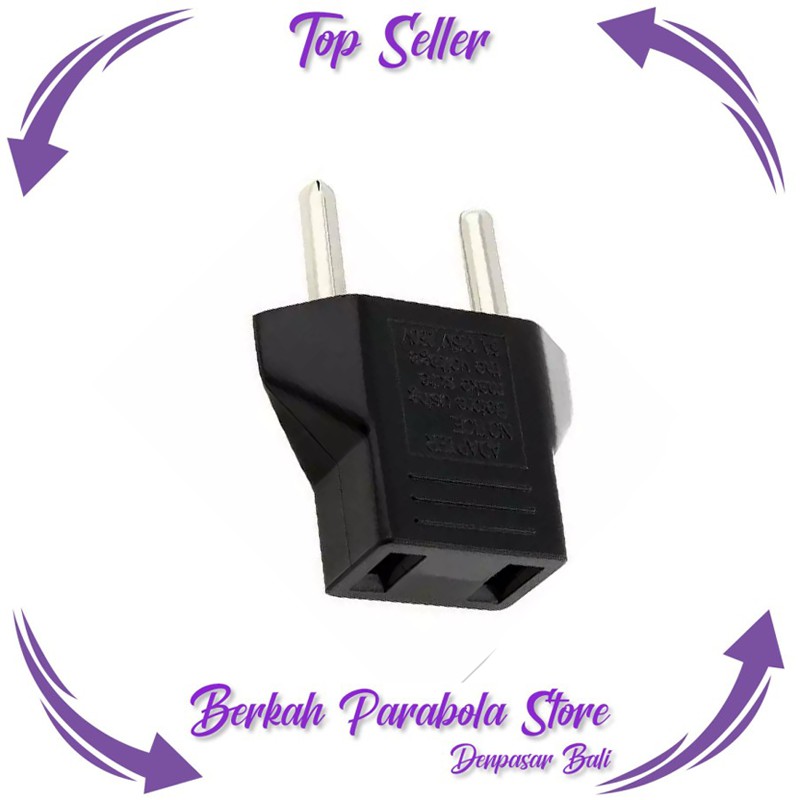 Jual Steker Adaptor Converter Colokan Listrik Gepeng ke Bulat Produk ...