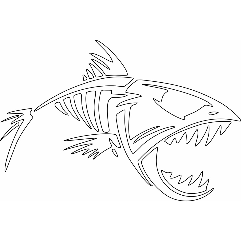 Jual Stiker cutting gambar duri ikan, sticker duri ikan | Shopee Indonesia