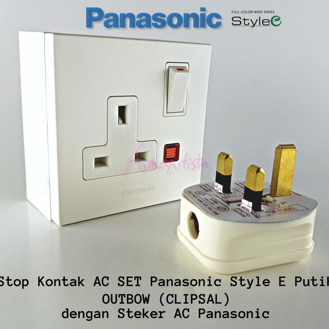 Jual Stop Kontak Ac Set Panasonic Style E Putih Outbow (Clipsal ...