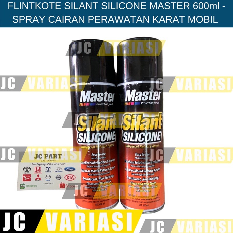 Jual FLINTKOTE SILANT SILICONE MASTER 600ml - SPRAY CAIRAN PERAWATAN ...