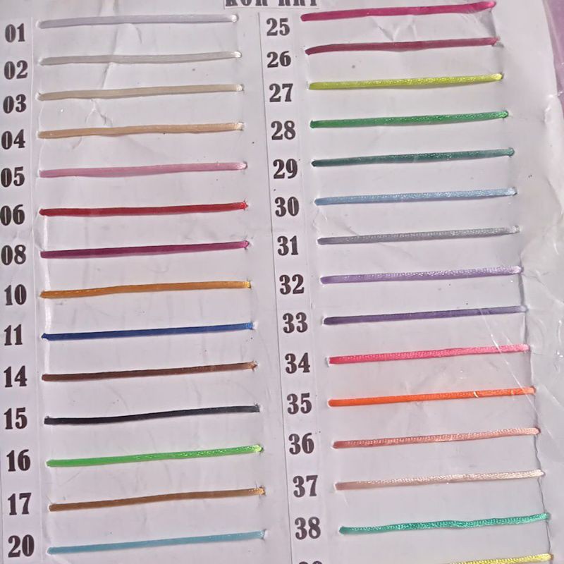 Jual (5 meter) tali satin/tali cina 2 mm merk triangle | Shopee Indonesia