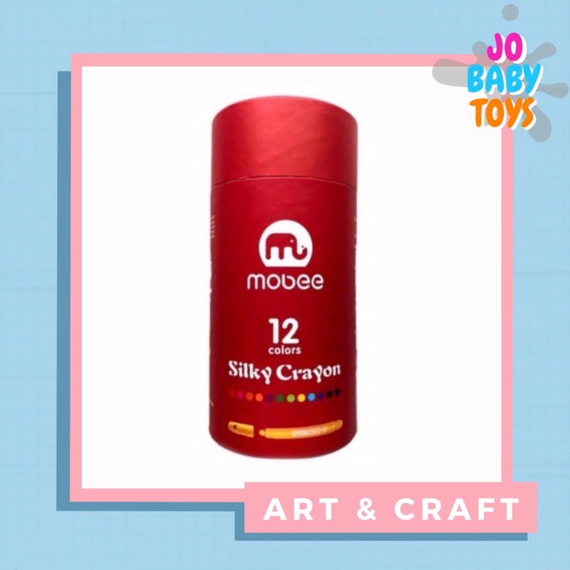 Jual JOBABYTOYS MOBEE SILKY CRAYON 12 COLORS / KRAYON ANAK / ALAT GAMBAR | Shopee Indonesia