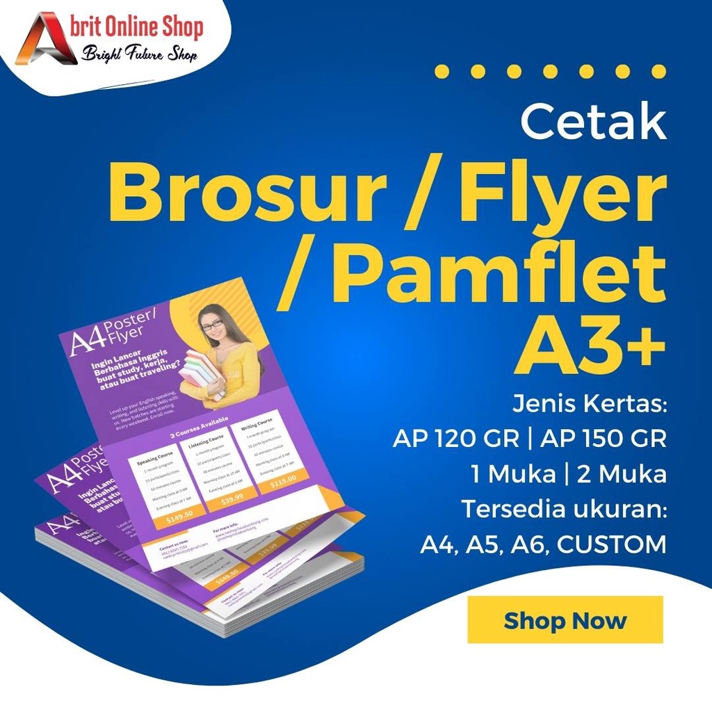 Jual BROSUR CUSTOM | BROSUR A5 | BROSUR A4 | BROSUR LIPAT 3 | BROSUR LAUNDRY | BROSUR A6 ...
