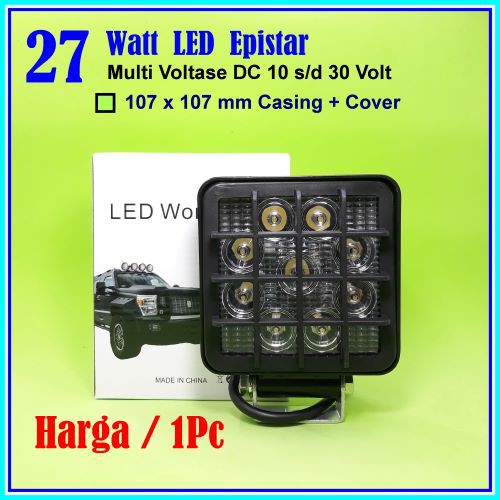 Jual Lampu Sorot Tembak LED 27 Watt Casing 27w 12 Volt 24 Volt Mobil ...