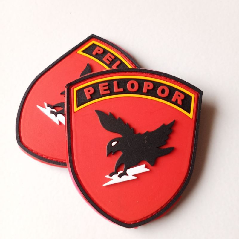 Jual PATCH RUBBER LOGO PELOPOR TEMPELAN KARET EMBLEM VELCRO BRIMOB ...