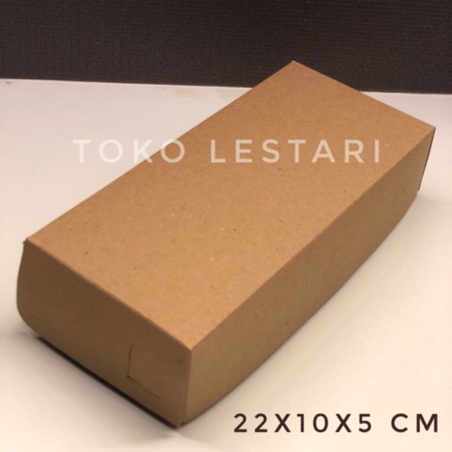Jual Box Kraft Coklat Untuk Kotak Packing Kue /Brownies / Sate / Kue ...