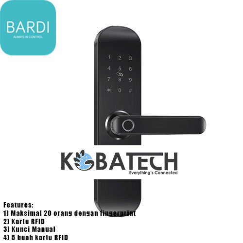 Jual Bardi Smart Home Door Lock Handle RFID-Fingerprint | Shopee Indonesia