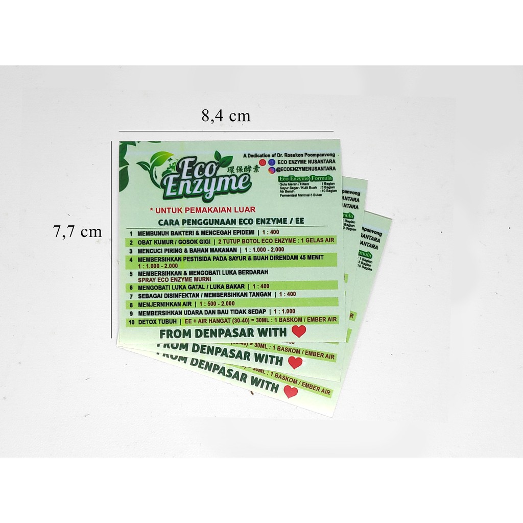 Jual Sticker Penggunaan Eco Enzyme 7,5 x 8,5 cm | Shopee Indonesia