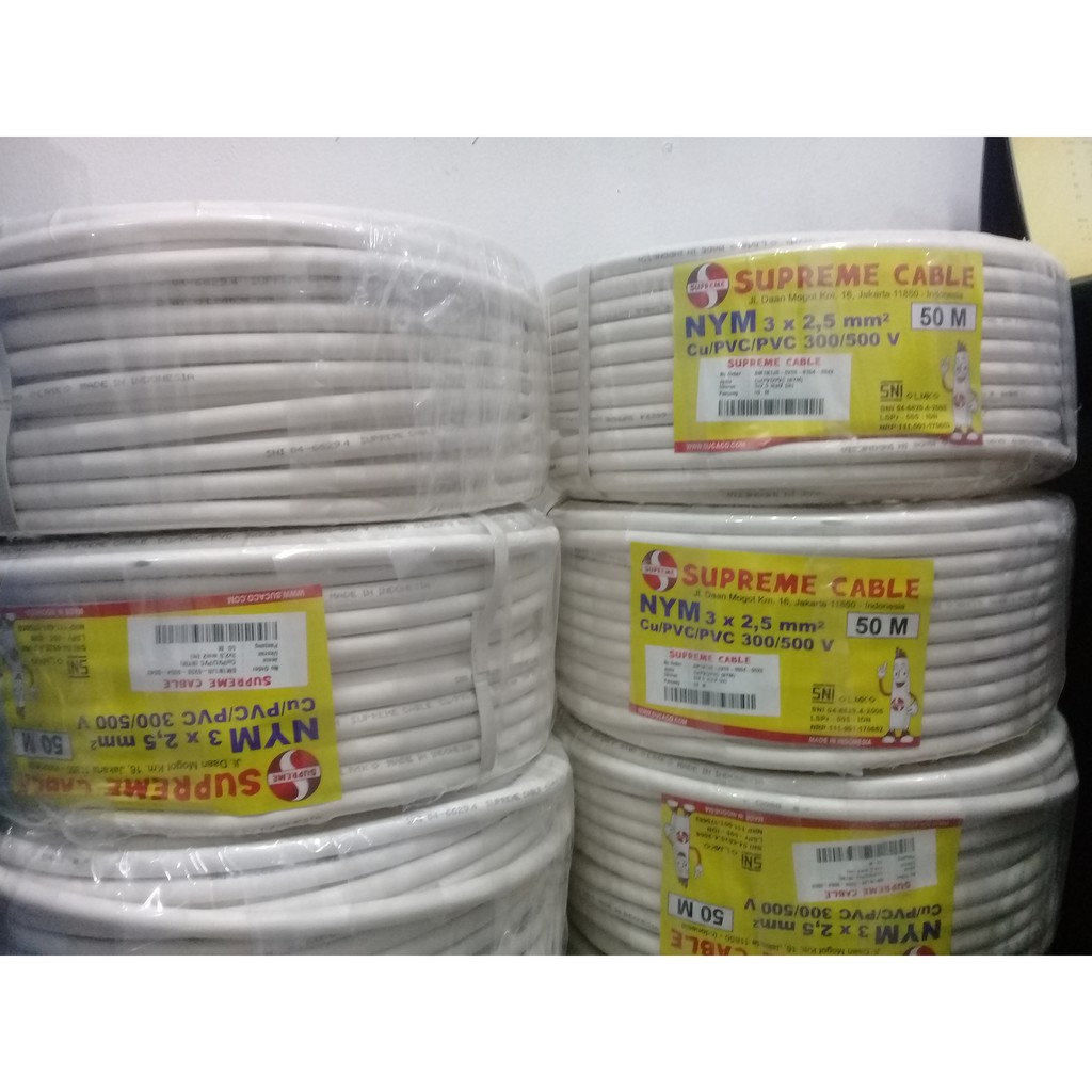 Jual KABEL NYM 3X2,5 3x2.5 mm Supreme Harga Eceran ( per meter ) | Shopee Indonesia