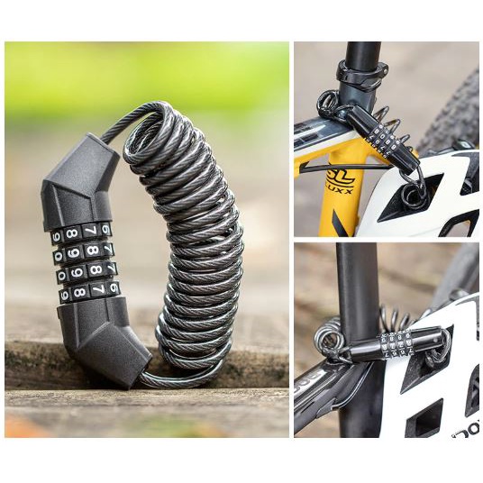 Jual Rockbros Kunci Gembok Sepeda Helm Kombinasi 4 angka Anti Maling ...