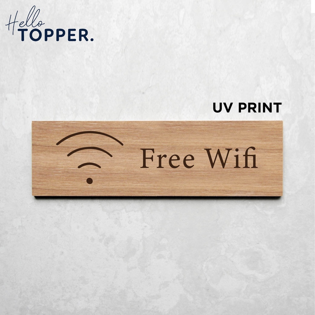 Jual Free Wifi Sign Board UV Print Kayu - Kyoto Style Signage | Shopee ...