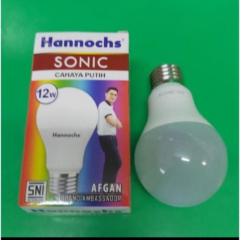 Jual Bola Lampu/bohlam LED Hannochs Sonic 12watt cahaya kuning/Wharm ...