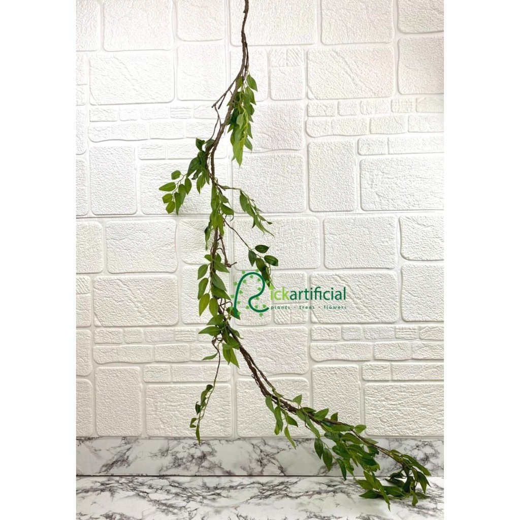 Jual Ranting Hias Fleksibel Daun Leci Latex Tanaman Rambat Plastik ...