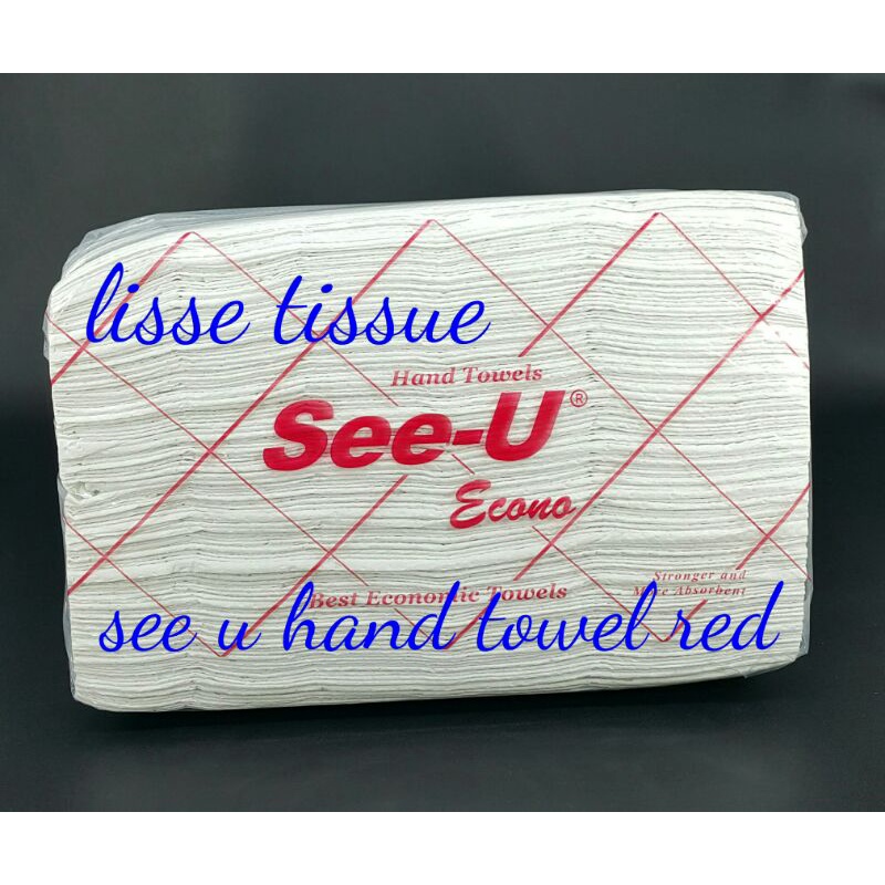Jual See U Hand Towel Econo Red Multifold Wastafel Tissue | Shopee ...