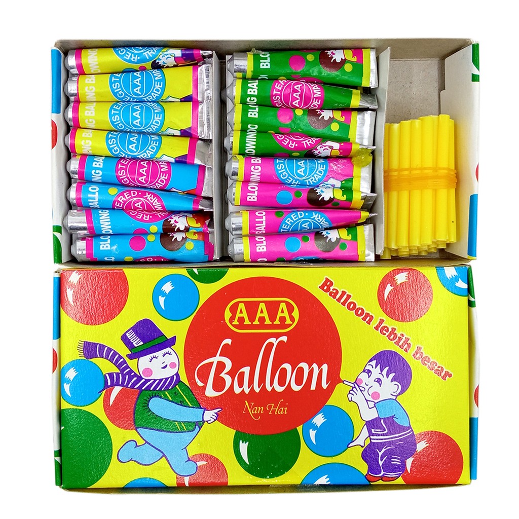 Jual Balon tiup merk AAA plembungan mainan jadul 90an | Shopee Indonesia